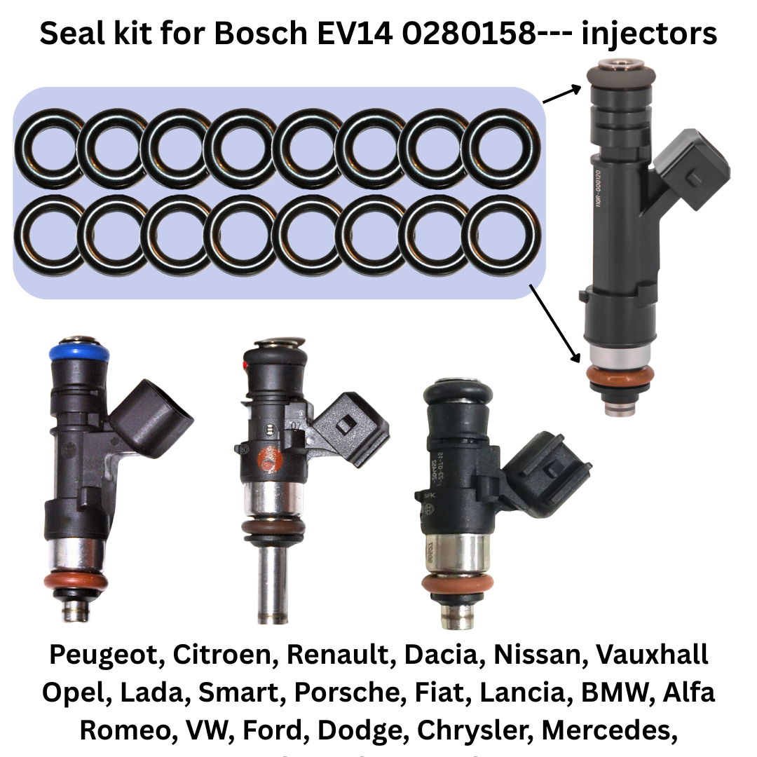 Seal O-Ring Set For Bosch EV14 0280158--- Injectors For 8 Cylinders ...